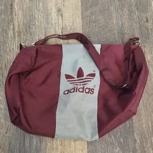 adidas | Bags | Adidas Maroon And Gray Shoulder Bag | Poshmark
